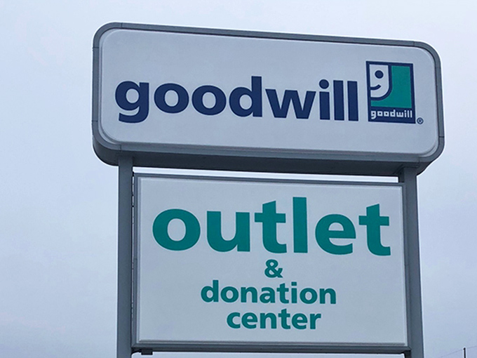 The sign that launched a thousand bargains. "Outlet & Donation Center" &ndash; six syllables that spell retail therapy for the budget-conscious. 