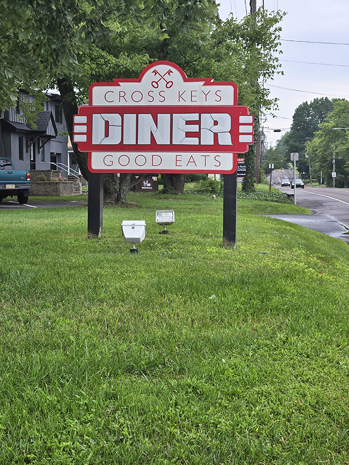 The sign that says "turn here for happiness." Like a lighthouse guiding hungry travelers to the safe harbor of homemade breakfast.