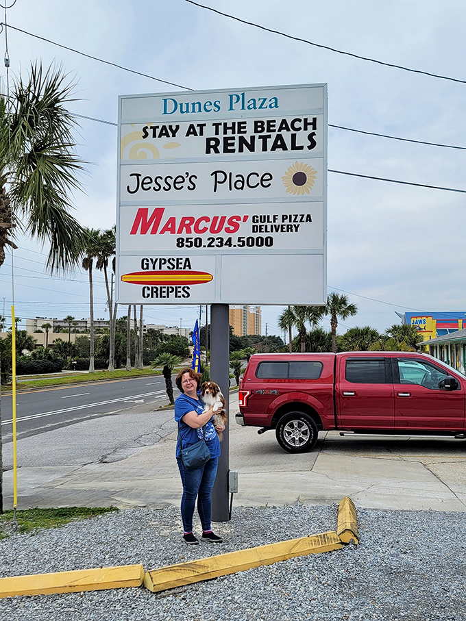 Located in the Dunes Plaza, Jesse's Place shares a sign with other local businesses – a community of Florida flavors waiting to be discovered.