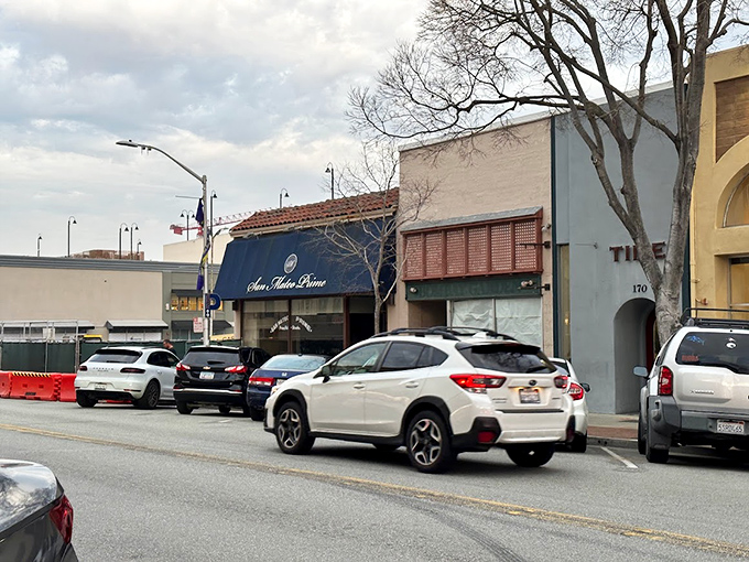 Nestled among downtown San Mateo's shops and businesses, this steakhouse stands as a testament to the enduring appeal of doing one thing exceptionally well.