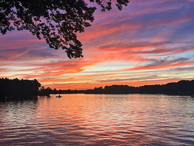 As day surrenders to night, Prince Gallitzin offers its grand finale&mdash;a sunset that turns the lake into liquid fire.