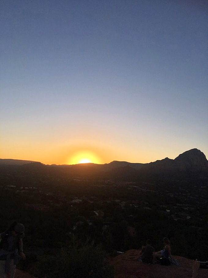 Sunset paints the valley in colors that would make even the grumpiest morning person consider becoming a night owl.