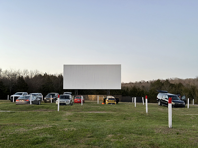 Dawn or dusk, the Stardust's screen stands as a beacon of entertainment against the Tennessee landscape, promising evenings of escape under open skies.
