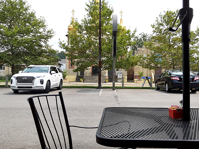 A view that reminds you you're in a real community with history, not some cookie-cutter strip mall off the interstate.