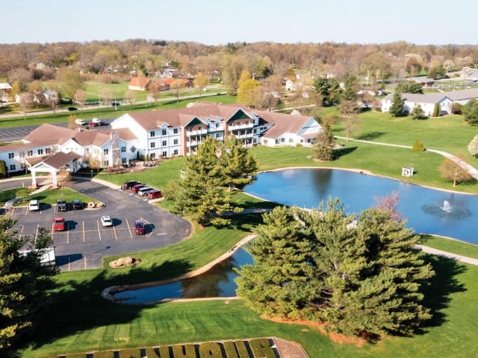 From above, Middlebury reveals its perfect balance&mdash;modern comforts nestled within nature's embrace, neither one trying to outshine the other.