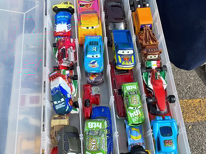 Tiny cars with outsized personalities rest in their plastic display case&mdash;each miniature vehicle carrying someone's childhood memories in its tiny trunk.