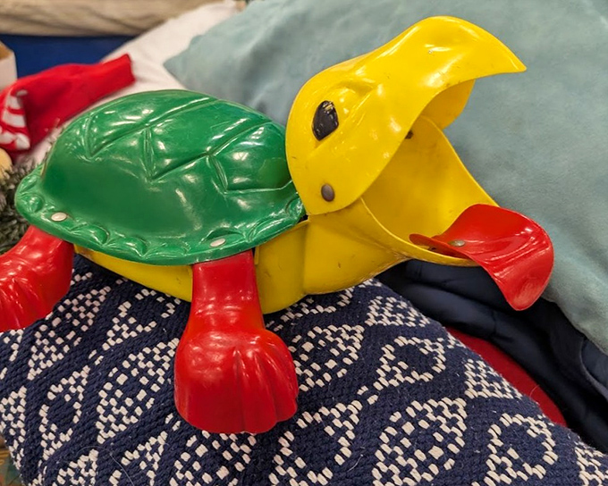 The plastic turtle that time forgot. With its primary-colored charm, this vintage toy has outlived countless battery-operated counterparts.