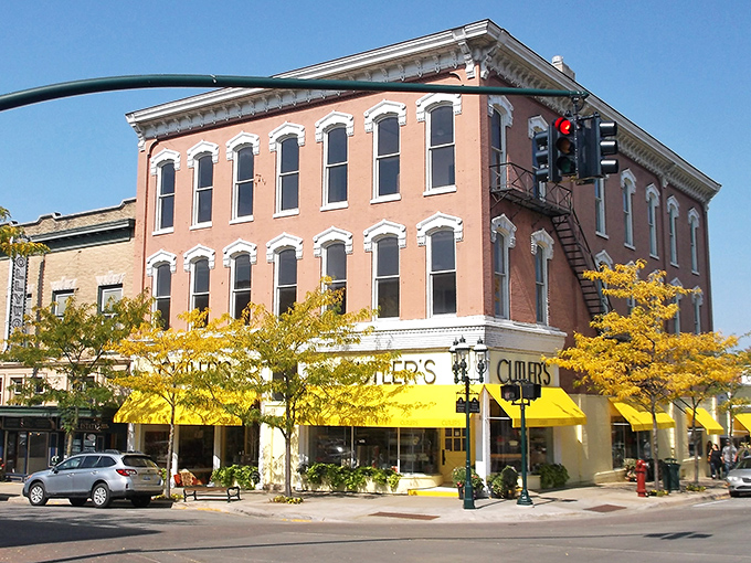 Brick-paved streets and distinctive architecture make every stroll through downtown Petoskey feel like wandering through a living postcard.