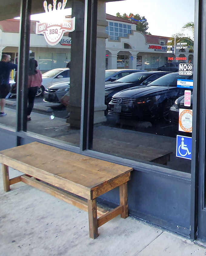 The humble bench outside speaks volumes &ndash; sometimes the wait is part of the experience. Good things come to those who wait, better things to those who make reservations.