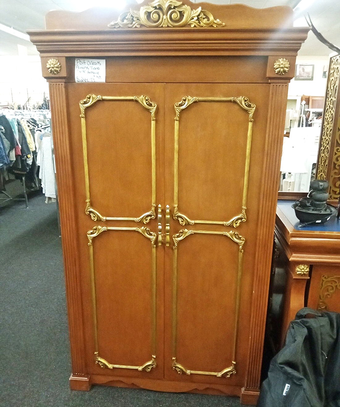 This isn't just a wardrobe&mdash;it's practically the gateway to Narnia. Those gold accents scream "I belonged to someone fabulous" and now it could be yours.