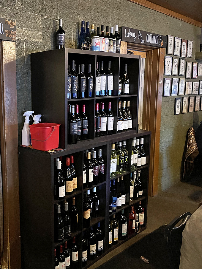 Wine selection that pairs perfectly with steaks, proving sophistication lives happily in small-town Georgia.