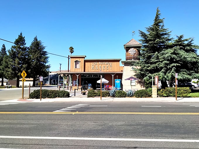 Los Alamos Market is a charming piece of the old West, with its rustic facade and iconic water tower.