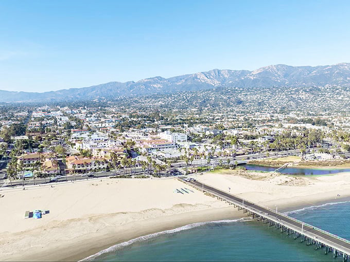 Santa Barbara's red-tiled roofs and palm-lined streets create American Riviera charm where mountains meet the sea in perfect Mediterranean-style harmony.