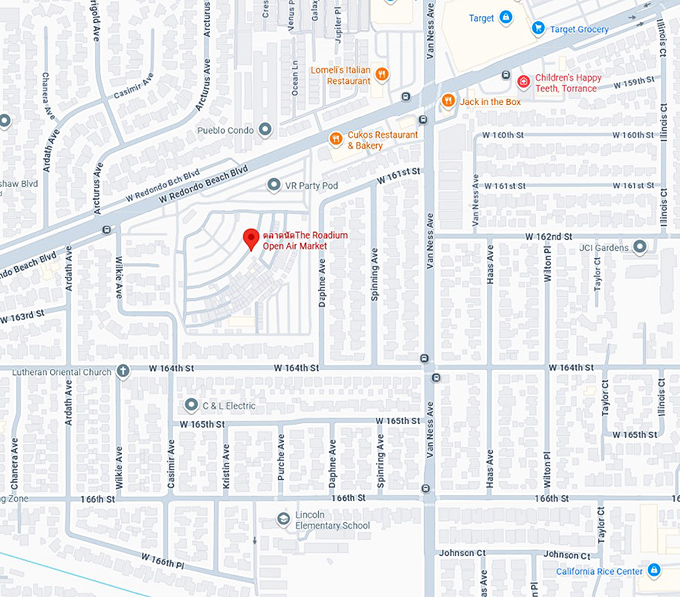 16. ตลาดนัดthe roadium open air market map