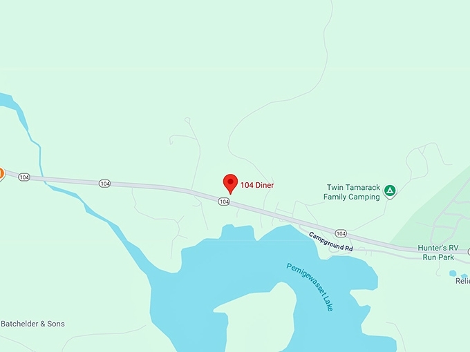 16. 104 diner map