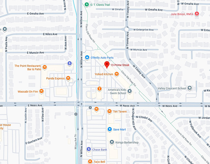 16. 13 prime steak map