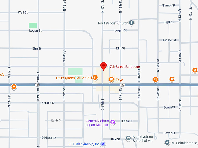 16. 17th street barbecue map