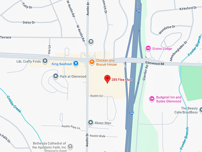 16. 285 flea mart map