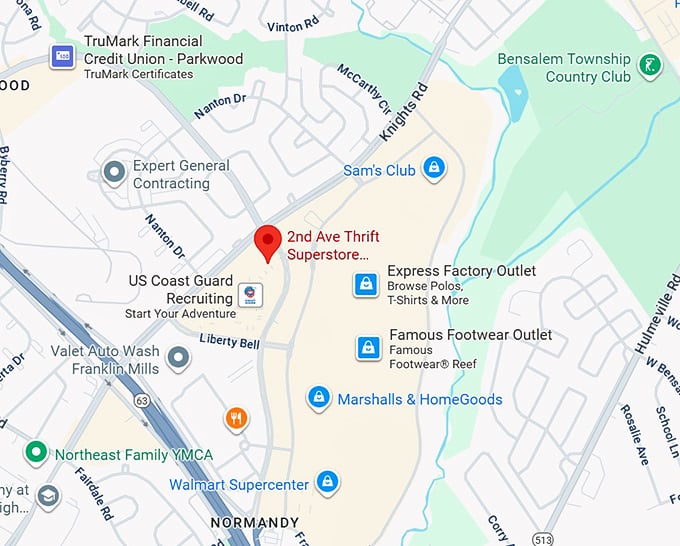 16. 2nd ave thrift superstore philadelphia, pa map