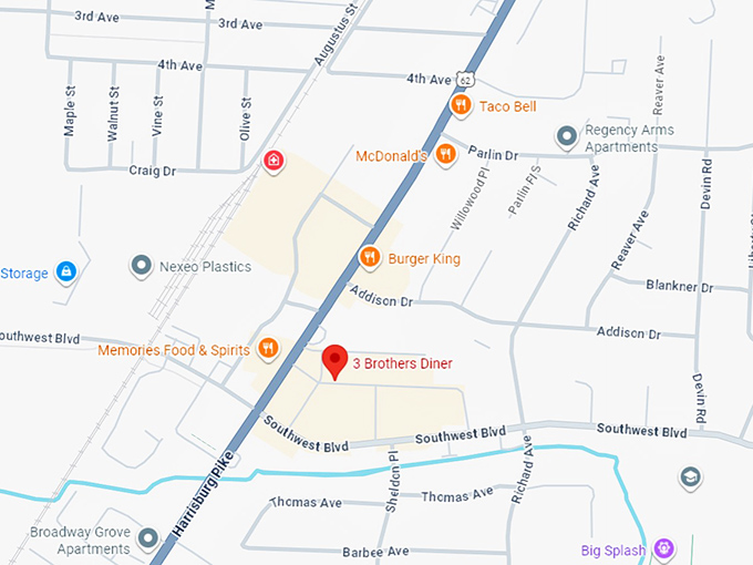 16. 3 brothers diner map