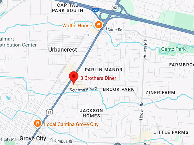 16. 3 brothers diner map