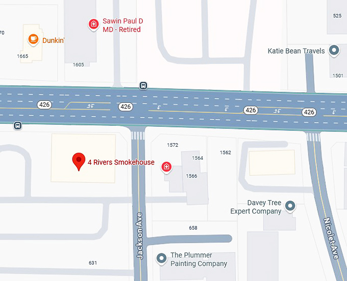 16. 4 rivers smokehouse map