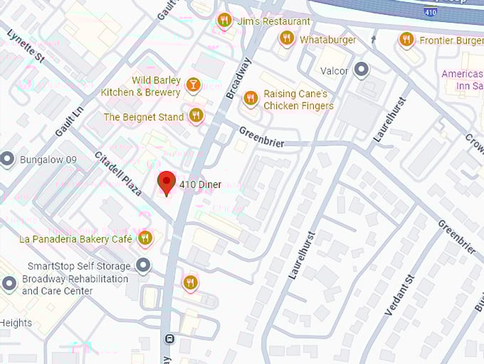 16. 410 diner map