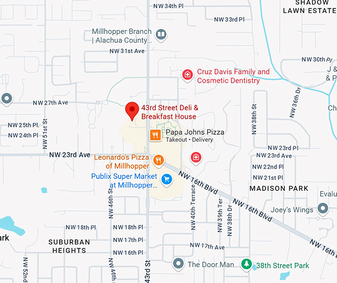 16. 43rd street deli & breakfast house map