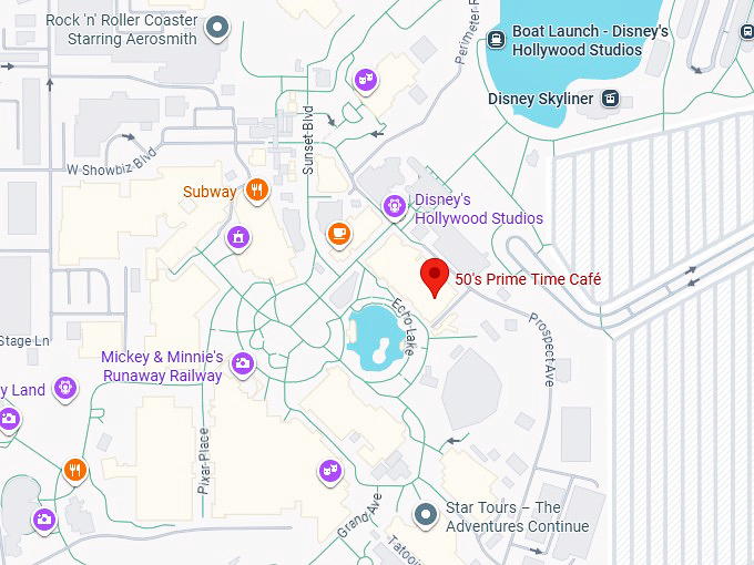 16. 50's prime time caf&eacute; map