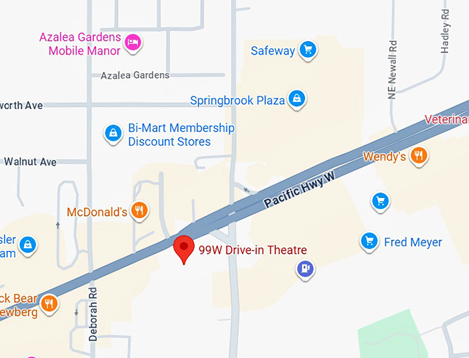 16. 99w drive in theatre map