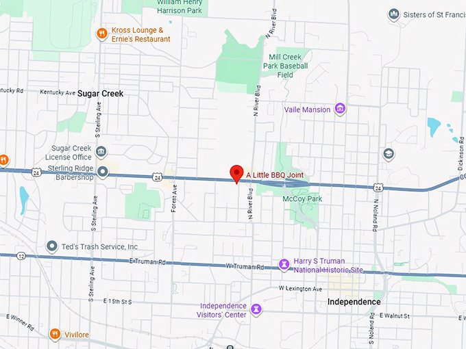 16. a little bbq joint map