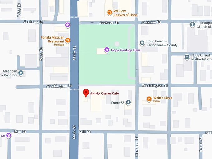 16. ah ha corner cafe map