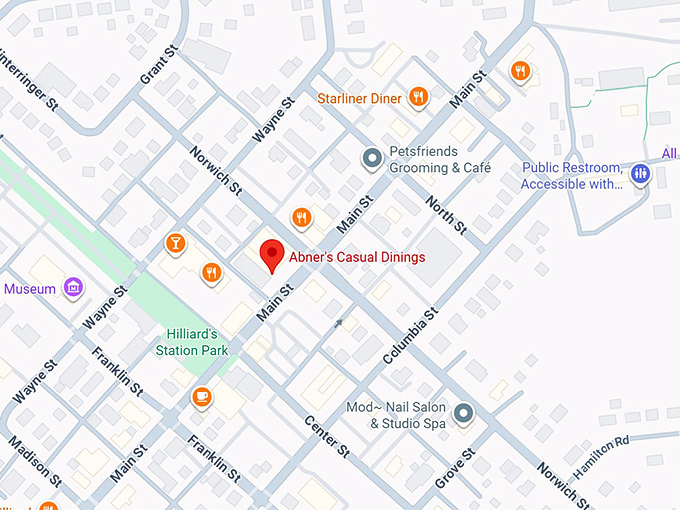 abner's casual dinings map