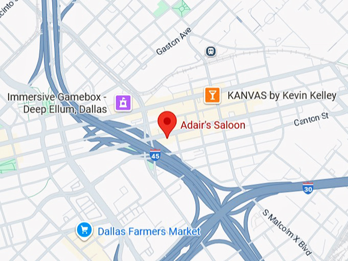 16. adair's saloon map