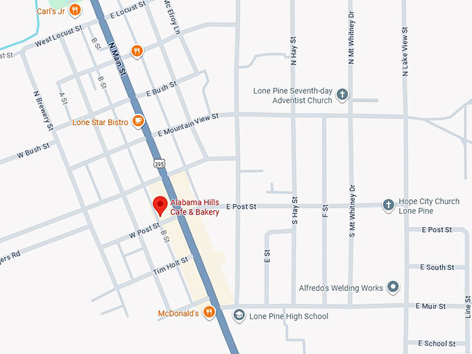 16. alabama hills cafe & bakery map