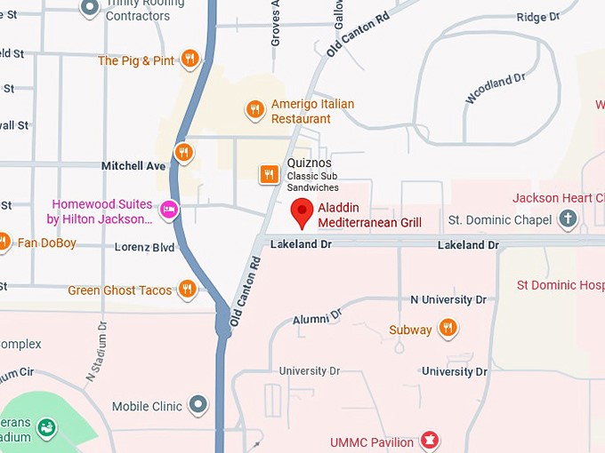 16. aladdin mediterranean grill map