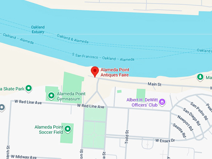 16. alameda point antiques faire map
