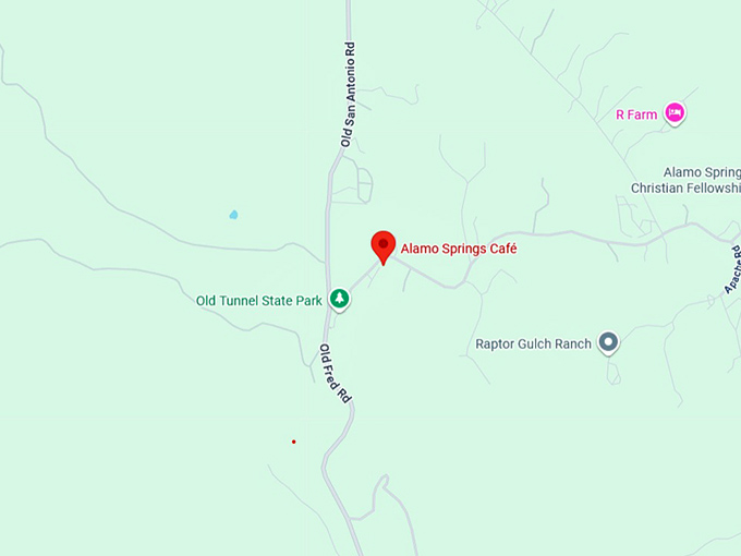 16. alamo springs caf&eacute; map