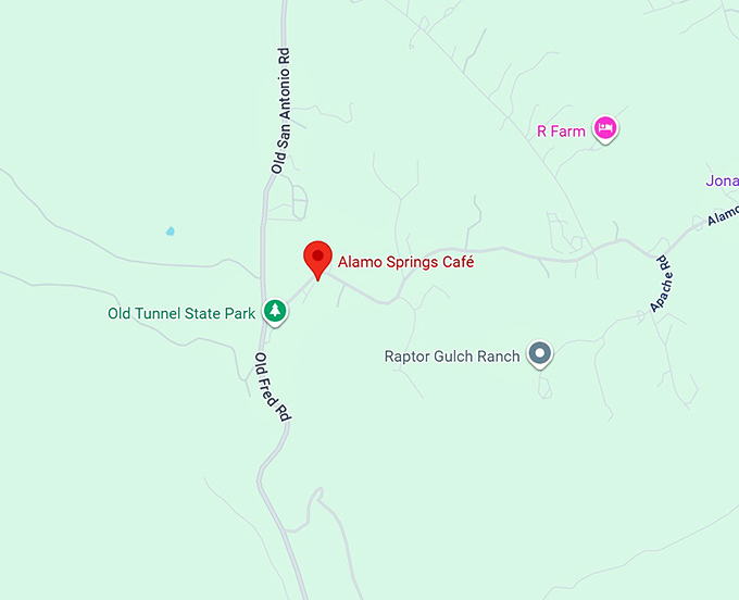 16. alamo springs caf&eacute; map