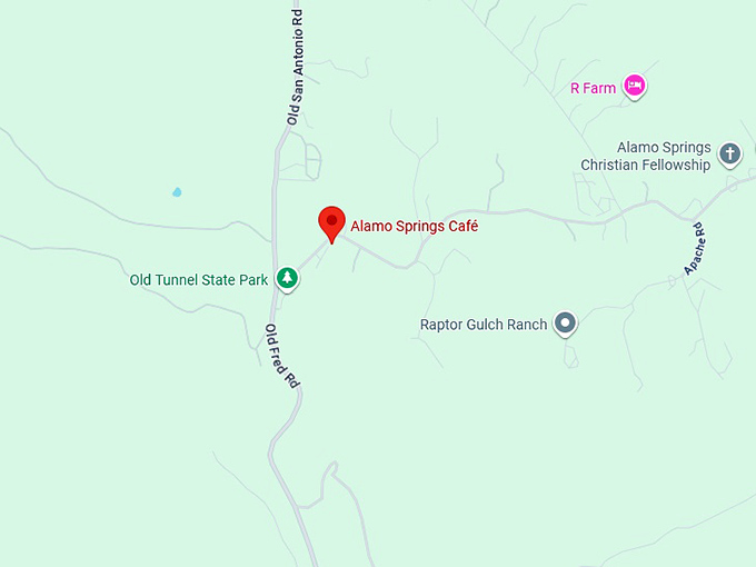 alamo springs caf&eacute; map