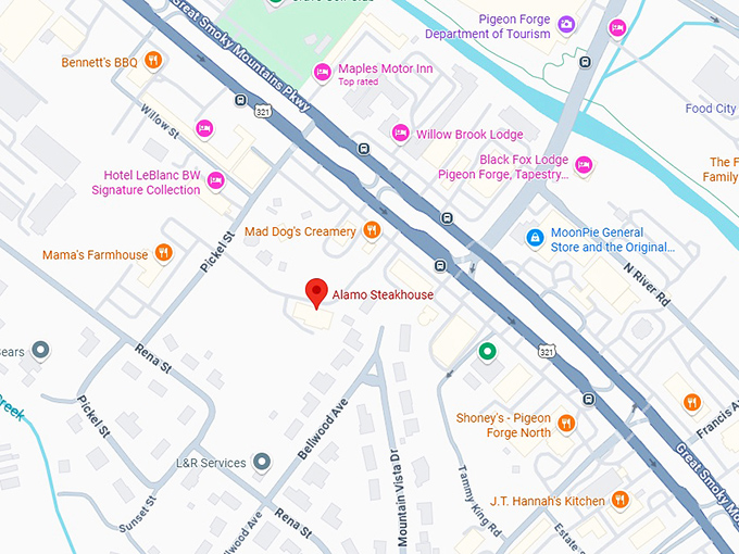 16. alamo steakhouse map