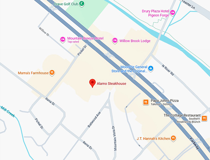 16. alamo steakhouse map