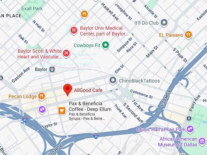 16. allgood cafe map