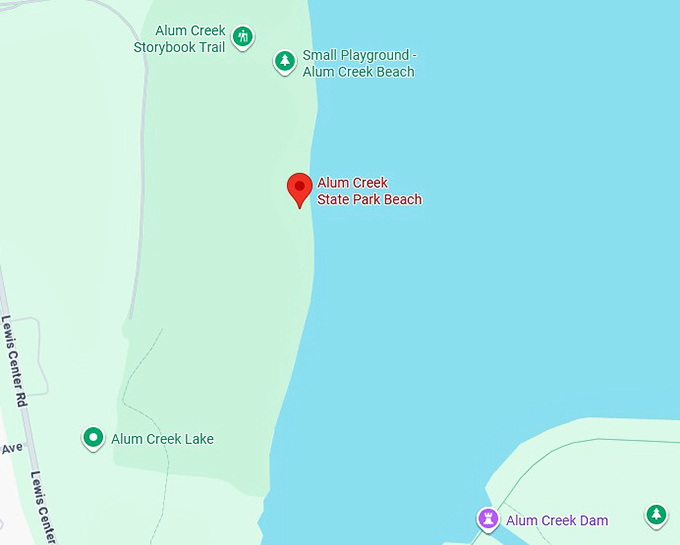 16. alum creek state park beach map