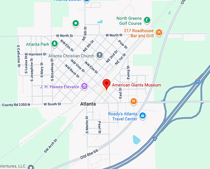 16. american giants museum map