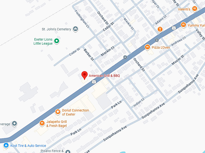 16. american grill & bbq map