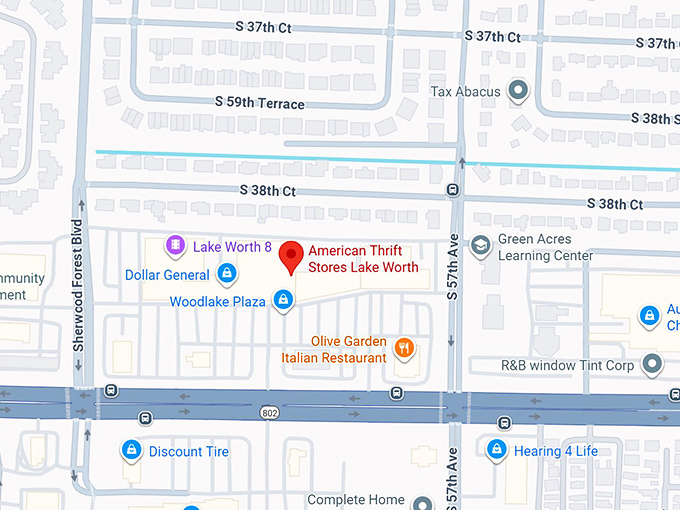 16. american thrift stores lake worth map