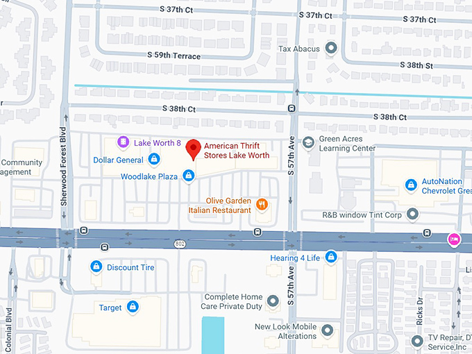 16. american thrift stores lake worth map