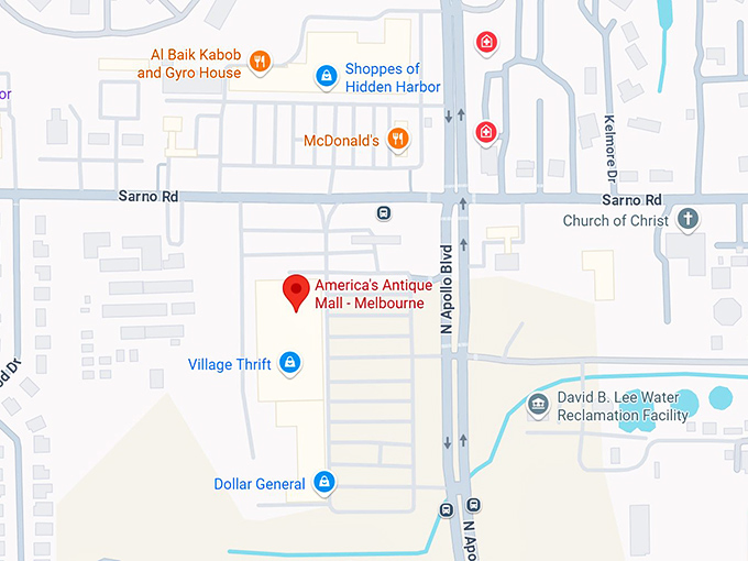 16. america's antique mall melbourne map