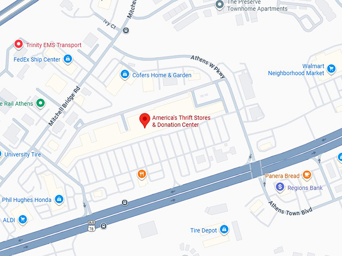 16. america's thrift stores & donation center map